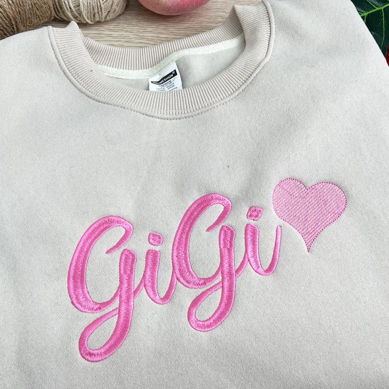 Personalized Gigi Embroidered Sweatshirt, Gigi With Grandkids Names ...