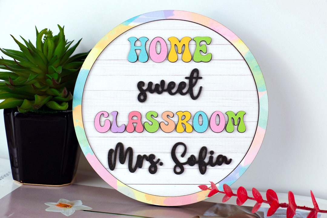 Custom Teacher 3D Door Sign, Back to School Gifts for Teacher ...
