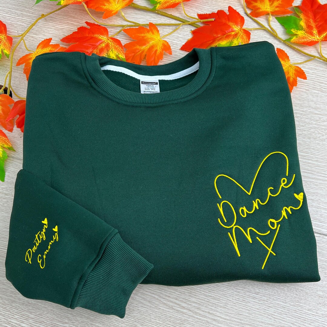 Custom Dance Mom Embroidered Sweatshirt, Personalized Dancer Name on ...