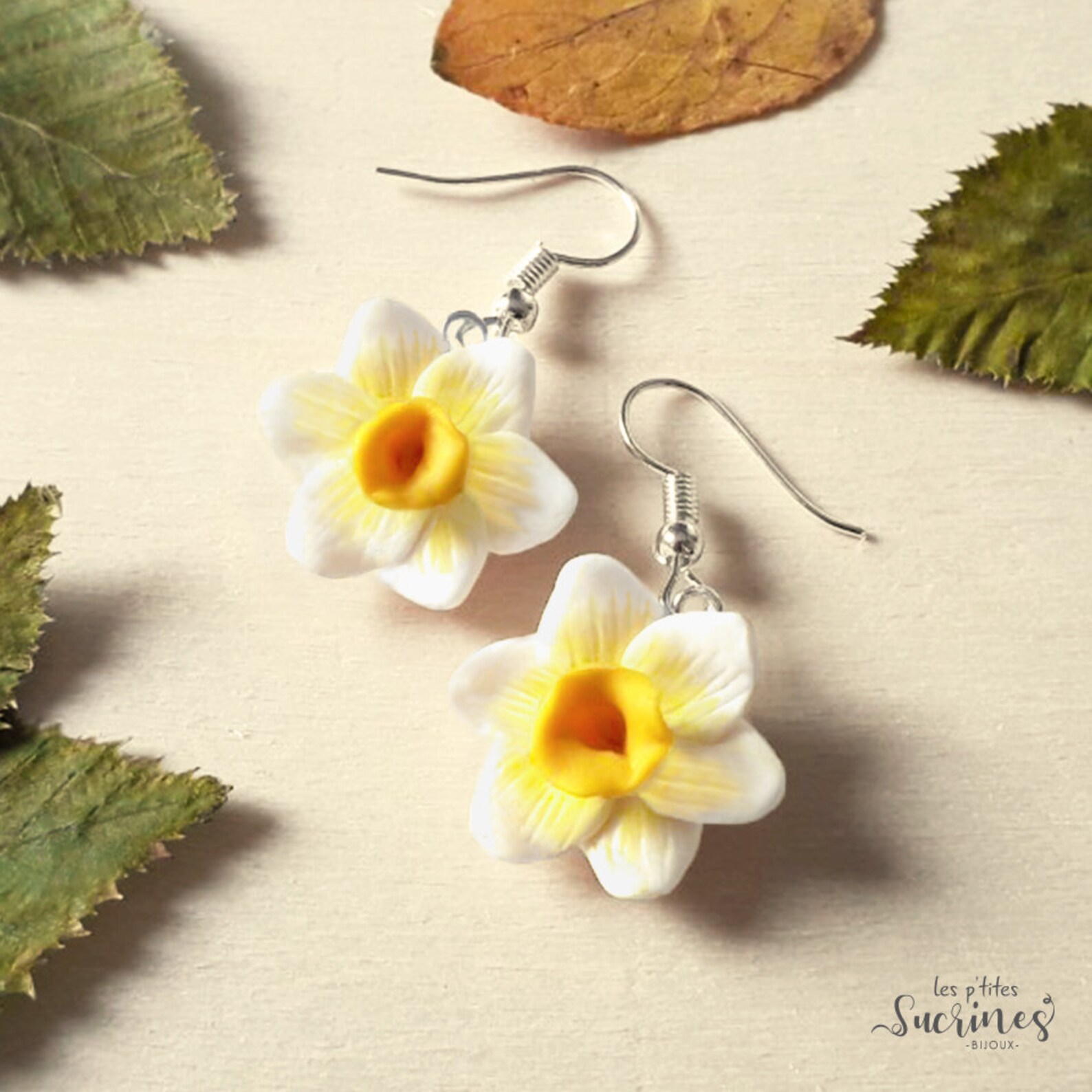 Daffodil Jewelry Earrings Flowers Gift Woman Florist Nature Spring ...