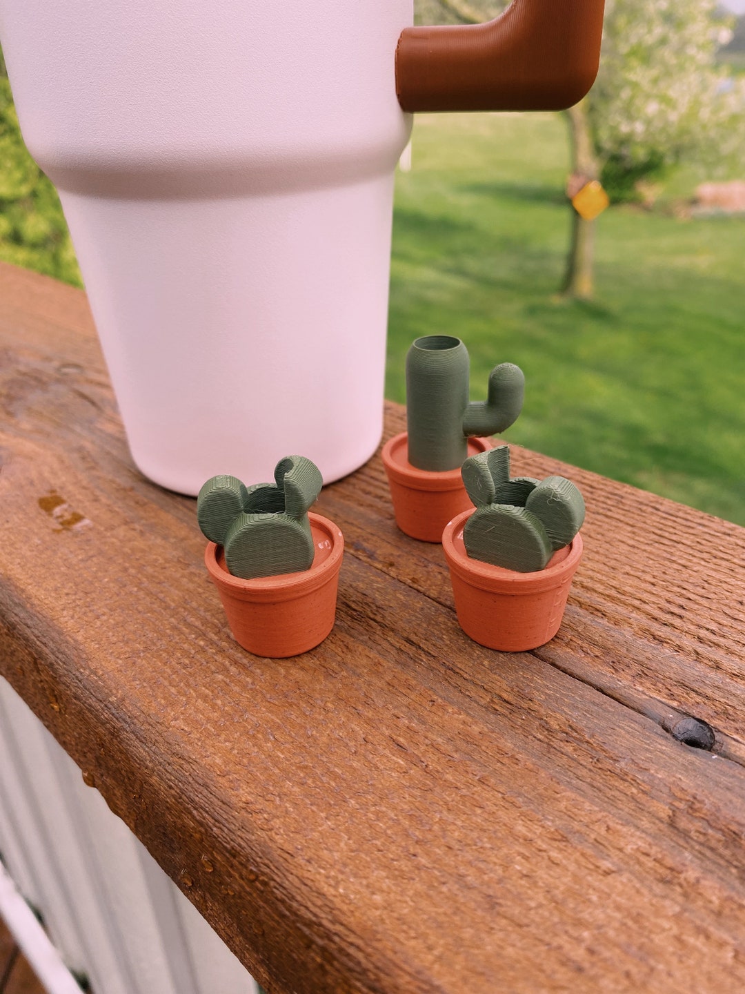 Cactus in Terracotta Pot Cacti Straw Charms Toppers for Stanley ...