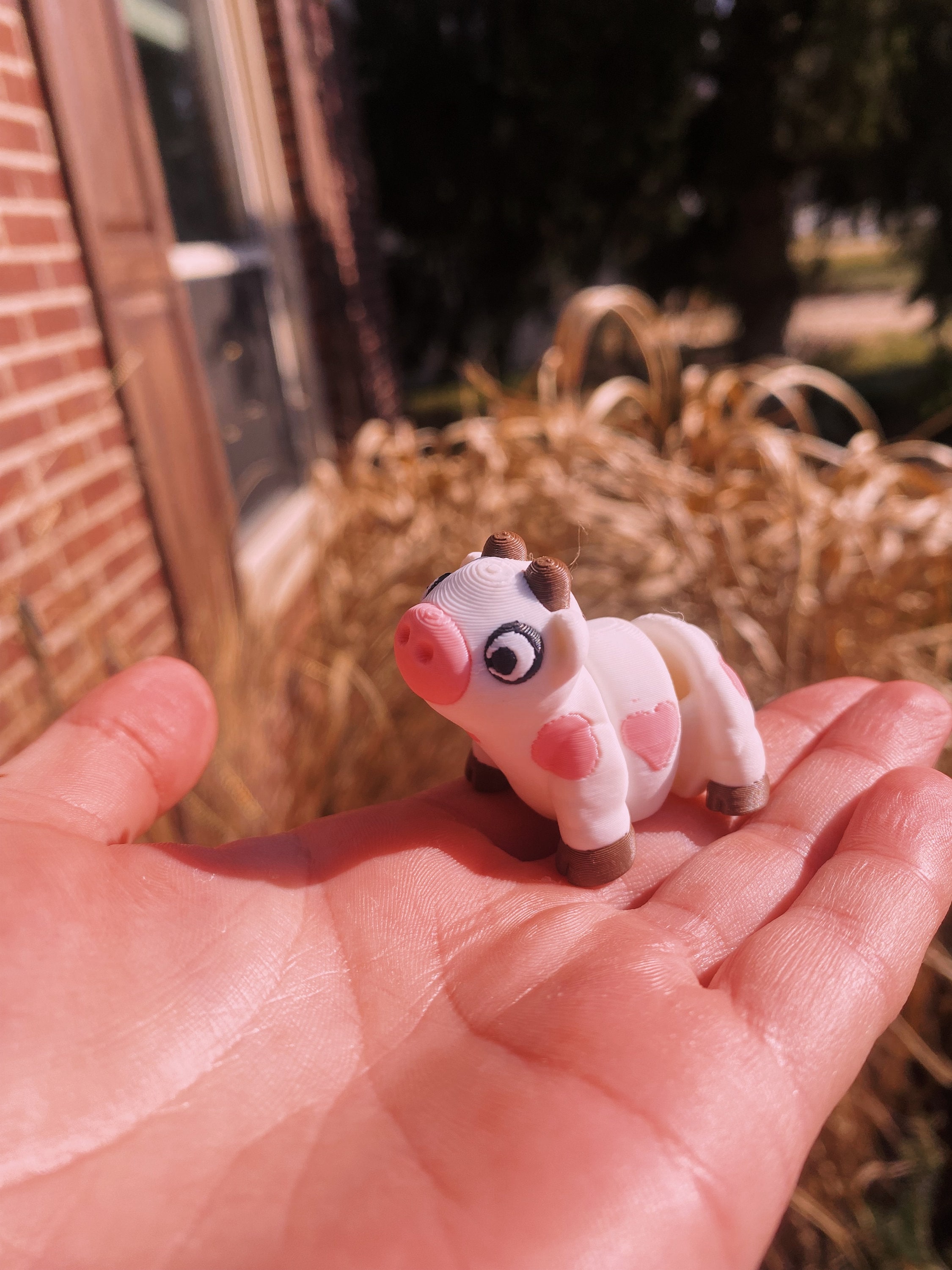 3D Printed Articulated Fidget Cows and Strawberry Cows - Etsy