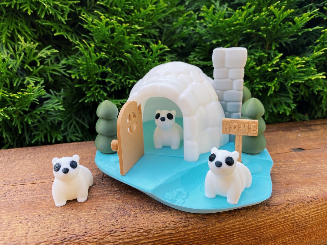 Polar Bear Igloo Iceberg House Fun Kids Toys Home Decorations - Etsy