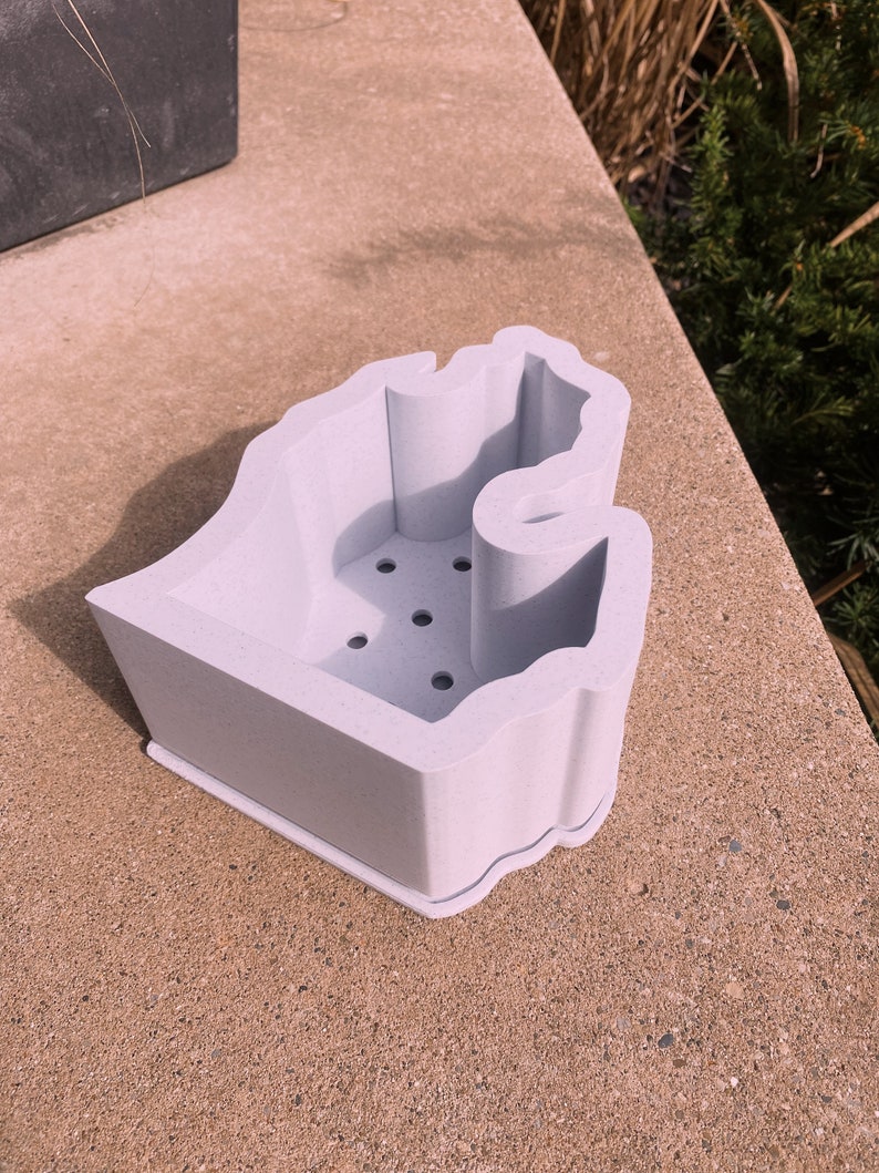Shape of Michigan 3D Printed Flower Pot Planter - Etsy