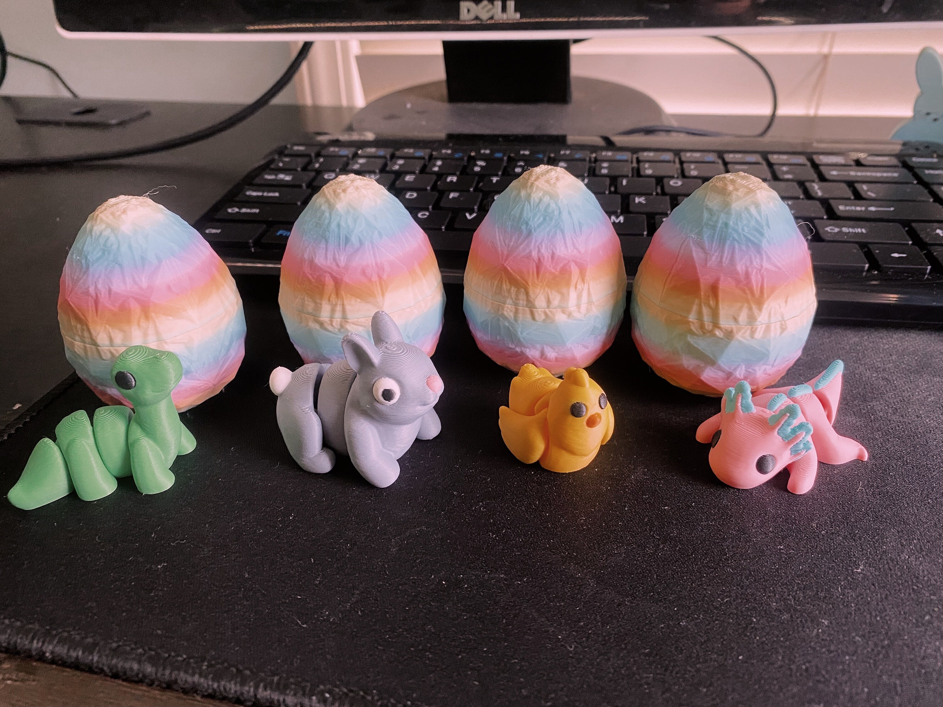 3D Printed Easter Eggs With Surprise Fidget Inside 4 Pack - Etsy