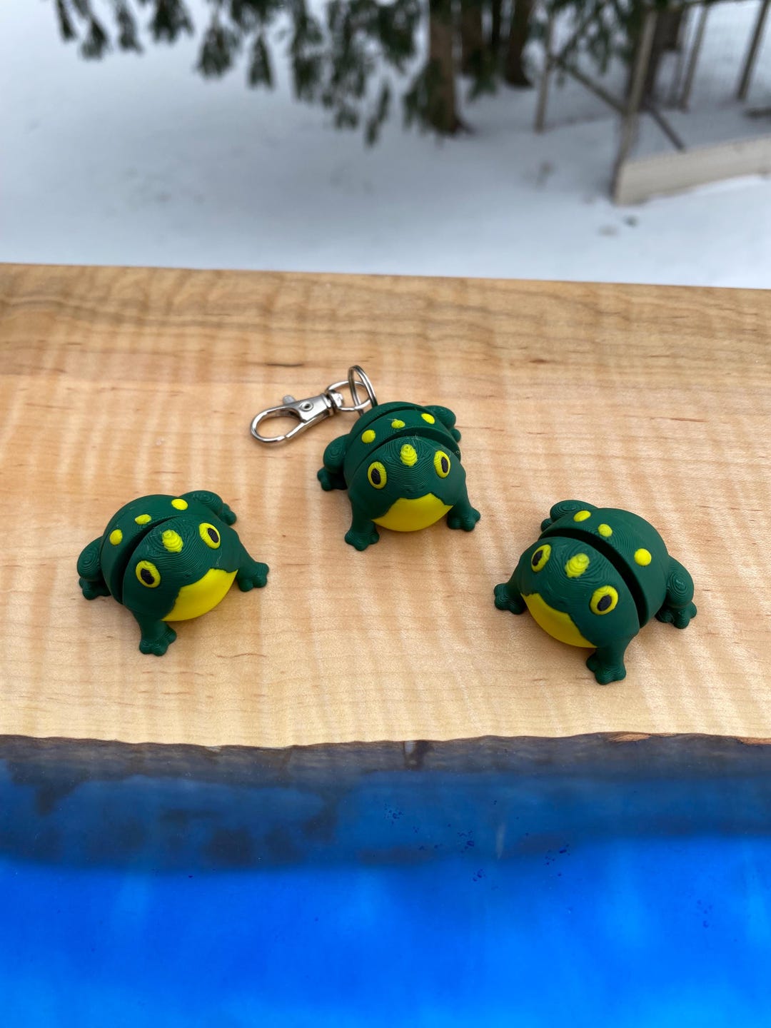3D Printed Ugly Cute Frog Articulated Fidget Toys and Keychains - Etsy