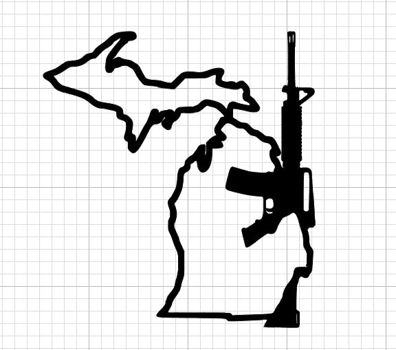 Michigan AR-15 Vinyl Decal - Etsy
