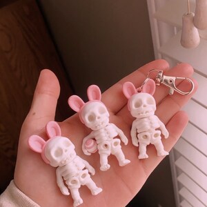3D Printed Articulated Fidget Skeletons Heart Skeleton Lucky Skeleton ...