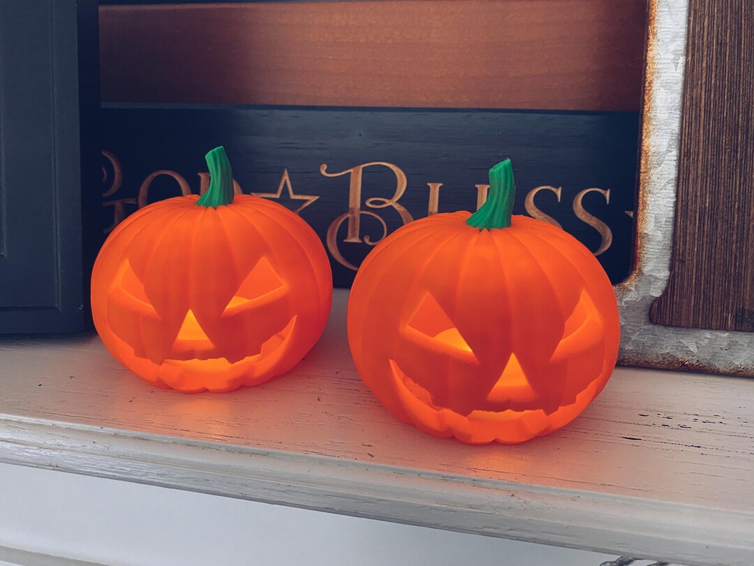 Adorable 3D Printed Spooky Halloween Jack-o-lantern Pumpkin Decoration ...
