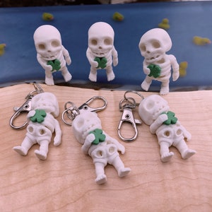 3D Printed Articulated Fidget Skeletons Heart Skeleton Lucky Skeleton ...