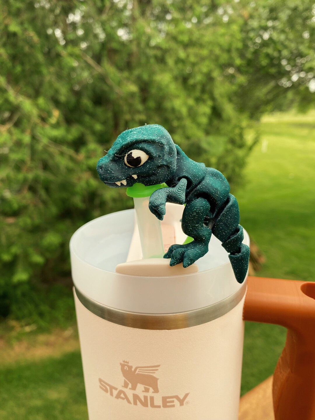 Articulated T-rex Dinosaur Dino Straw Charms Toppers for Stanley ...