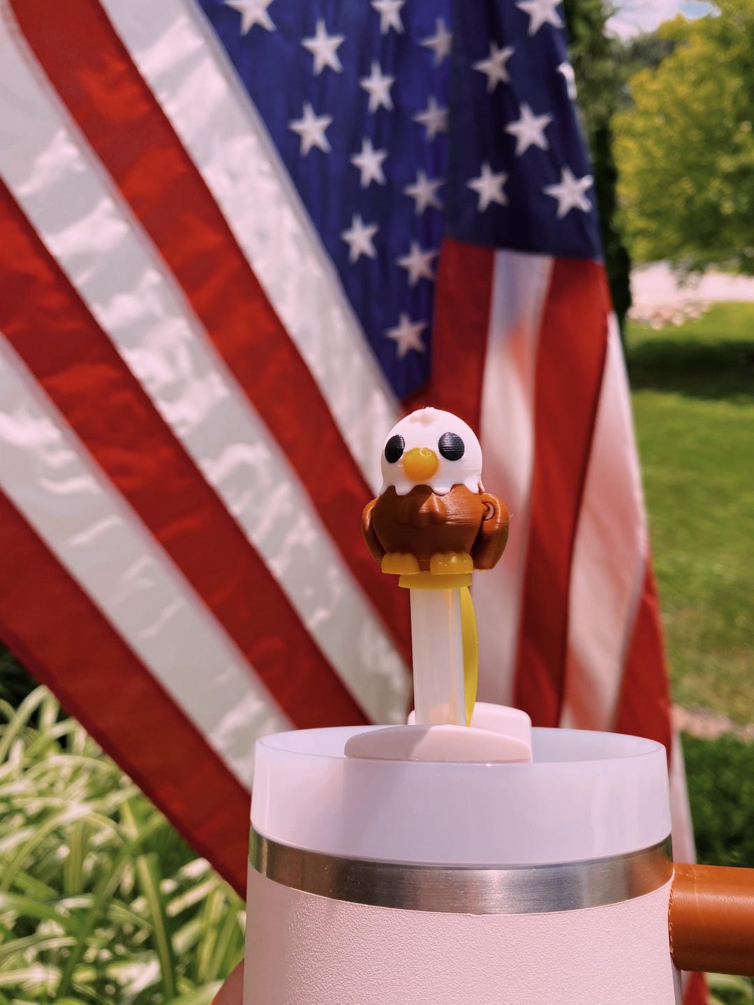 Bald Eagle Straw Charms Toppers for Stanley Tumblers and Other 9.5mm ...