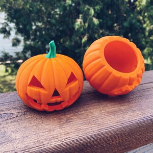 Adorable 3D Printed Spooky Halloween Jack-o-lantern Pumpkin Decoration ...