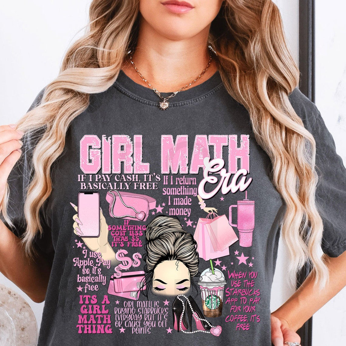 Girl Math Era T-shirt Girl Math Math Girls Shopping - Etsy