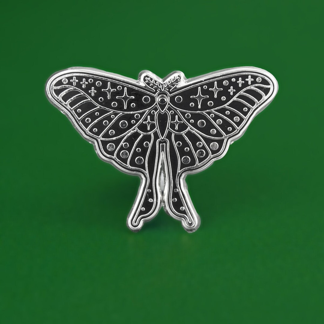 Cosmic Moth Enamel Pin | Occult Witchcraft Creepy Spooky Halloween Goth ...
