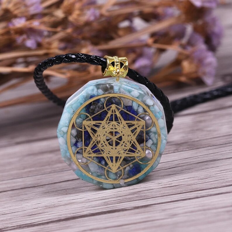 Orgonite Pendant Sacred Geometry 5G Protection Necklace - Etsy