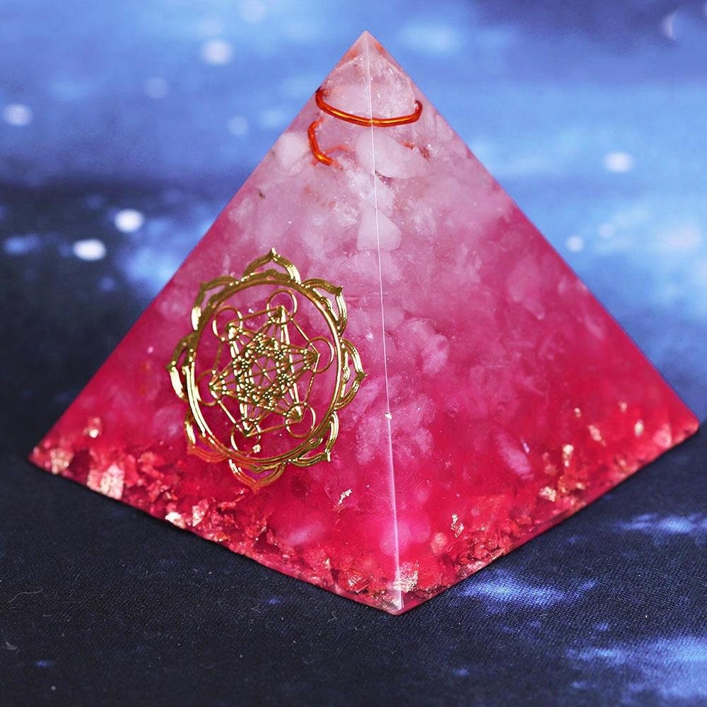 Orgonite Pyramid Pink Quartz - Etsy