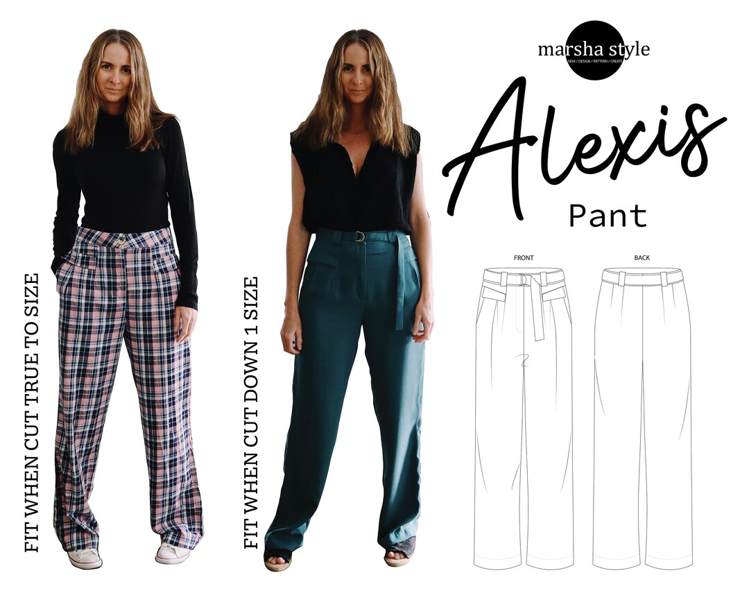 Alexis Pant PDF Sewing Pattern - Etsy