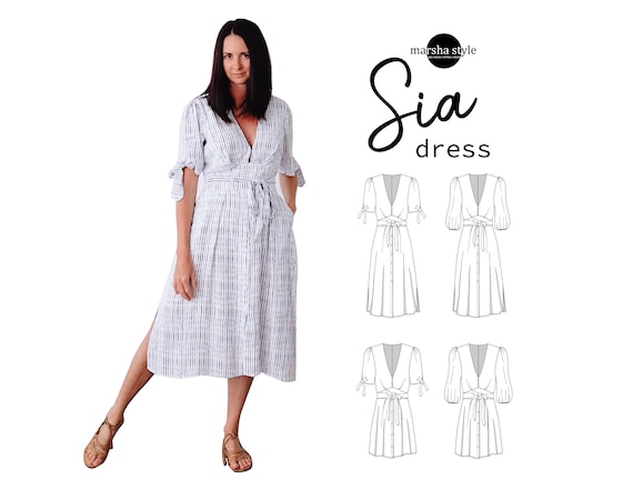 Sia Dress PDF Sewing Pattern - Etsy UK