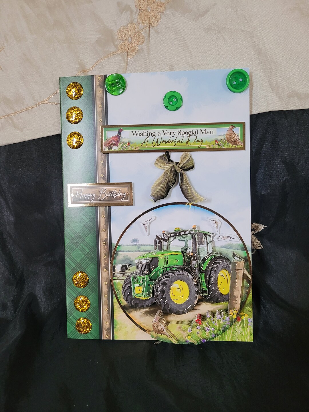 Large 3D Greeting Card Tractor - Etsy