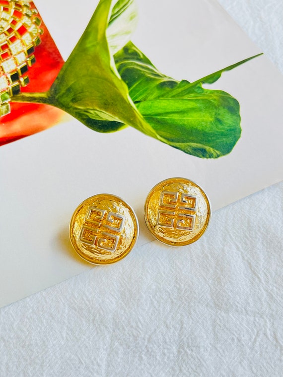 Givenchy Vintage Large Logo Monogram Iconic Round Cir… - Gem