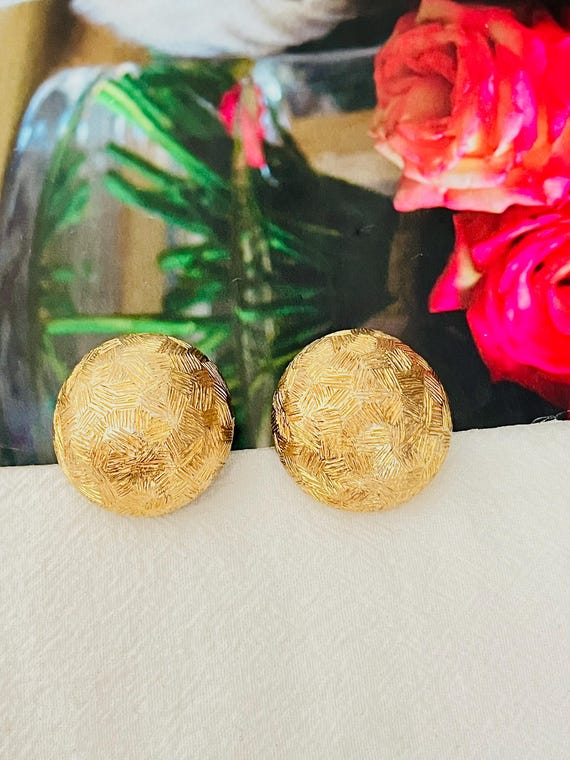 Christian Dior 1980s Texture Extra Large Circle Round… - Gem