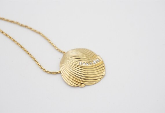 Christian Dior Vintage 1980s Modernist Shell Crystals… - Gem