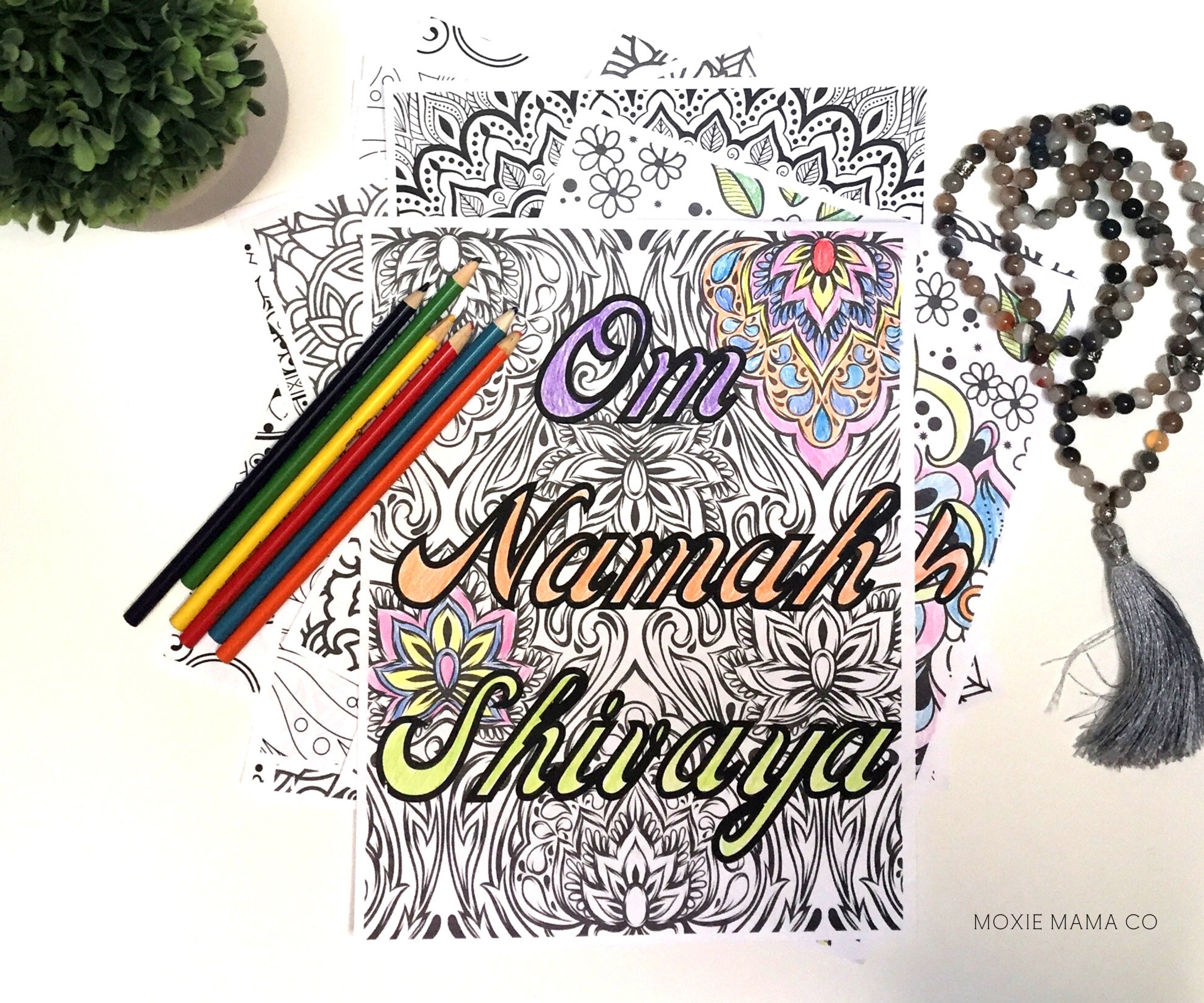 Inspiring Mantra Coloring Pages for Adults 12 Printable Coloring Pages ...