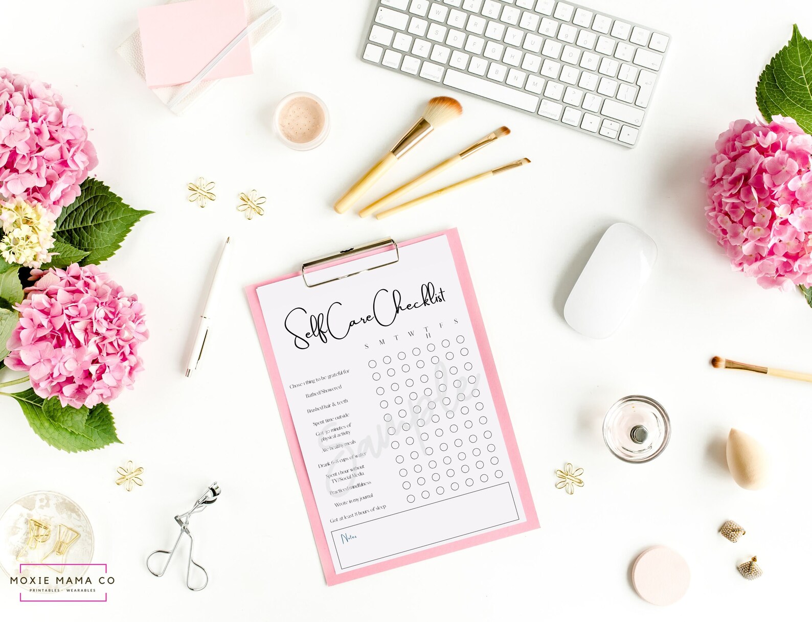 Grey and Black Self Care Checklist Instant Download PDF - Etsy