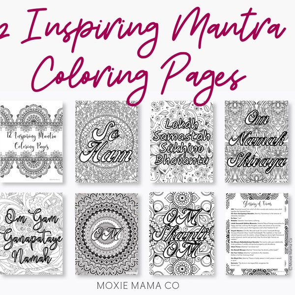 Mantra Coloring Pages - Etsy
