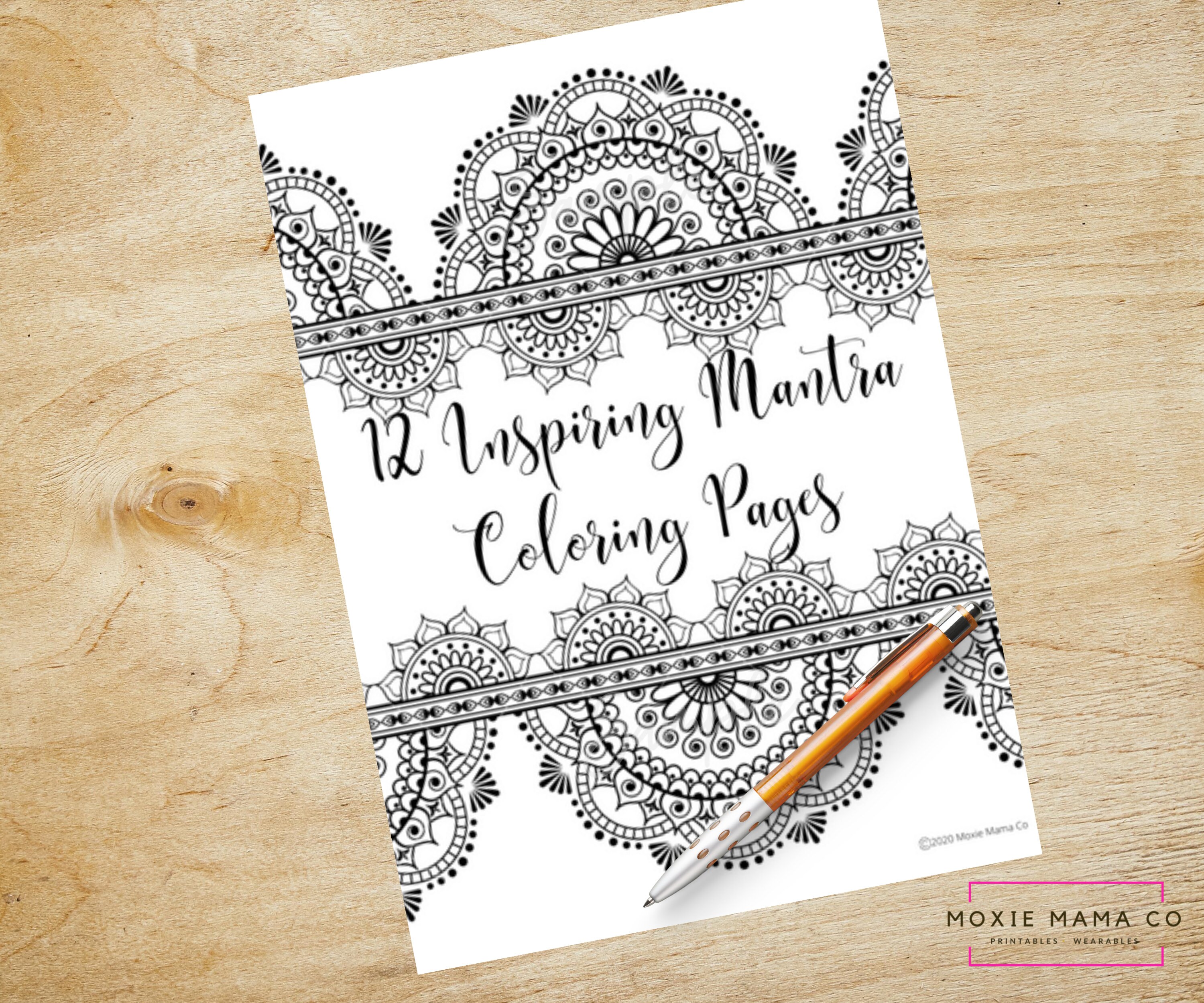 Inspiring Mantra Coloring Pages for Adults 12 Printable Coloring Pages ...