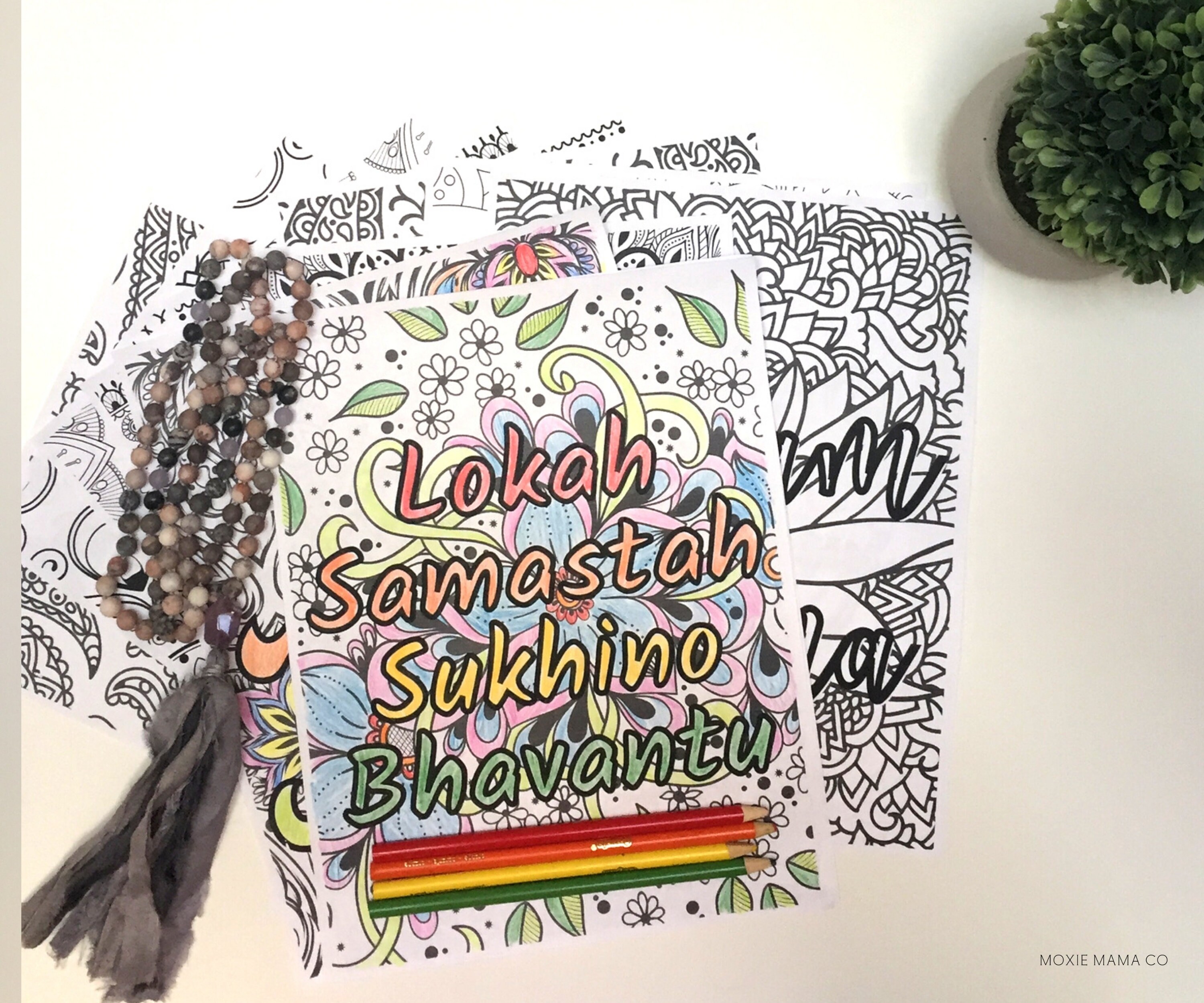 Inspiring Mantra Coloring Pages for Adults 12 Printable Coloring Pages ...