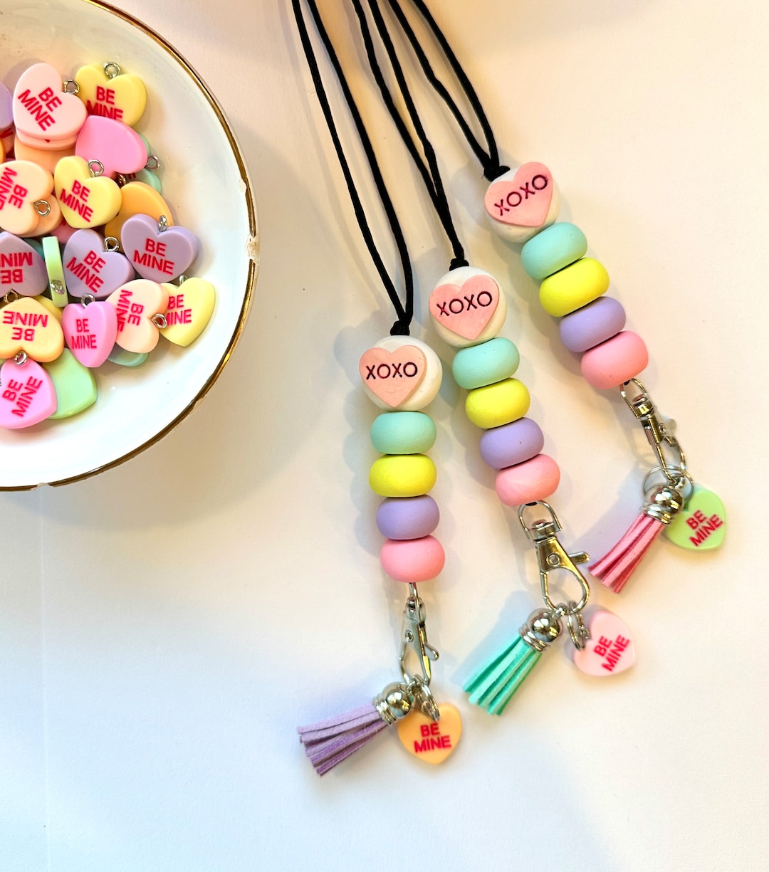 Valentine's Day Teacher Lanyard, Hearts Lanyard, Pink Lanyard, Teacher ...
