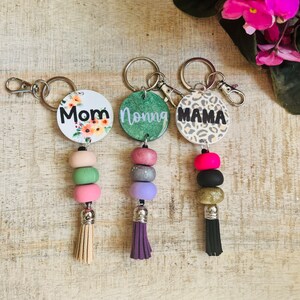 Mothers Day Gift, Mama Keychain, Mama Key Ring, New Mom Gift, Nonna ...