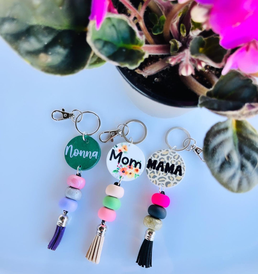 Mothers Day Gift, Mama Keychain, Mama Key Ring, New Mom Gift, Nonna ...