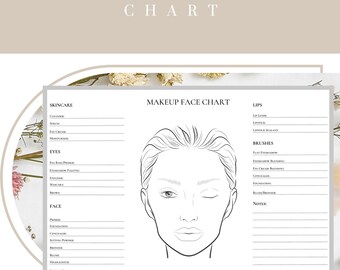 Makeup Artist Face Chart . Makeup Artist Form . Freelance Makeup Form ...