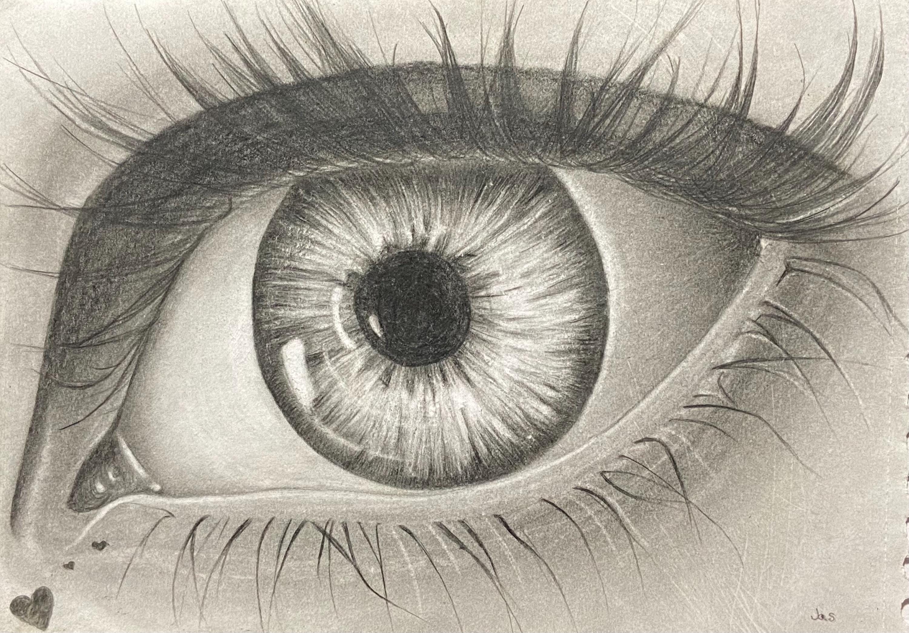 Realistic Eye Drawing Pencil Sketch Print Instant Digital Download Art ...