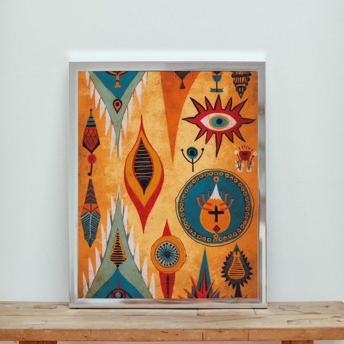 Amazigh Berber Symbols, Moroccan Tribal Print, Minimalist Boho Wall Art ...