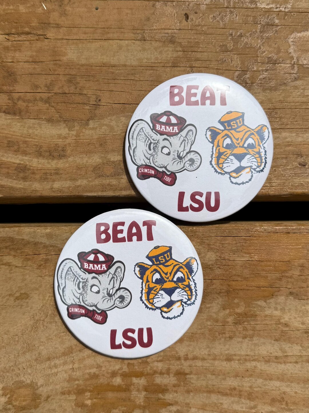 Beat LSU University of Alabama Game Day Button - Etsy