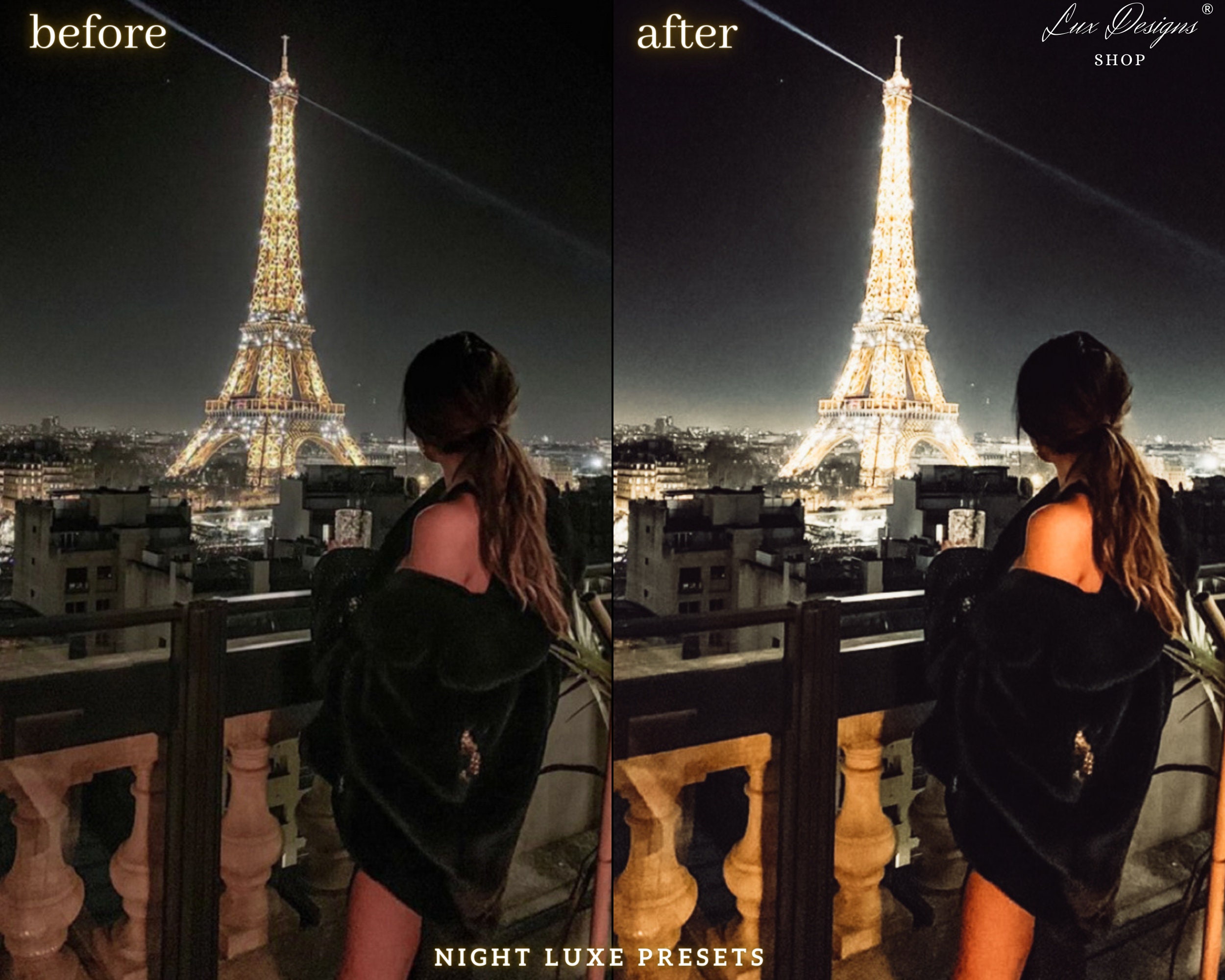 Visual Arts 5 Night Luxe Mobile Presets Bright Night Lightroom Presets ...