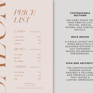 DIY Salon Price List Template | Editable Canva Design | Fully ...