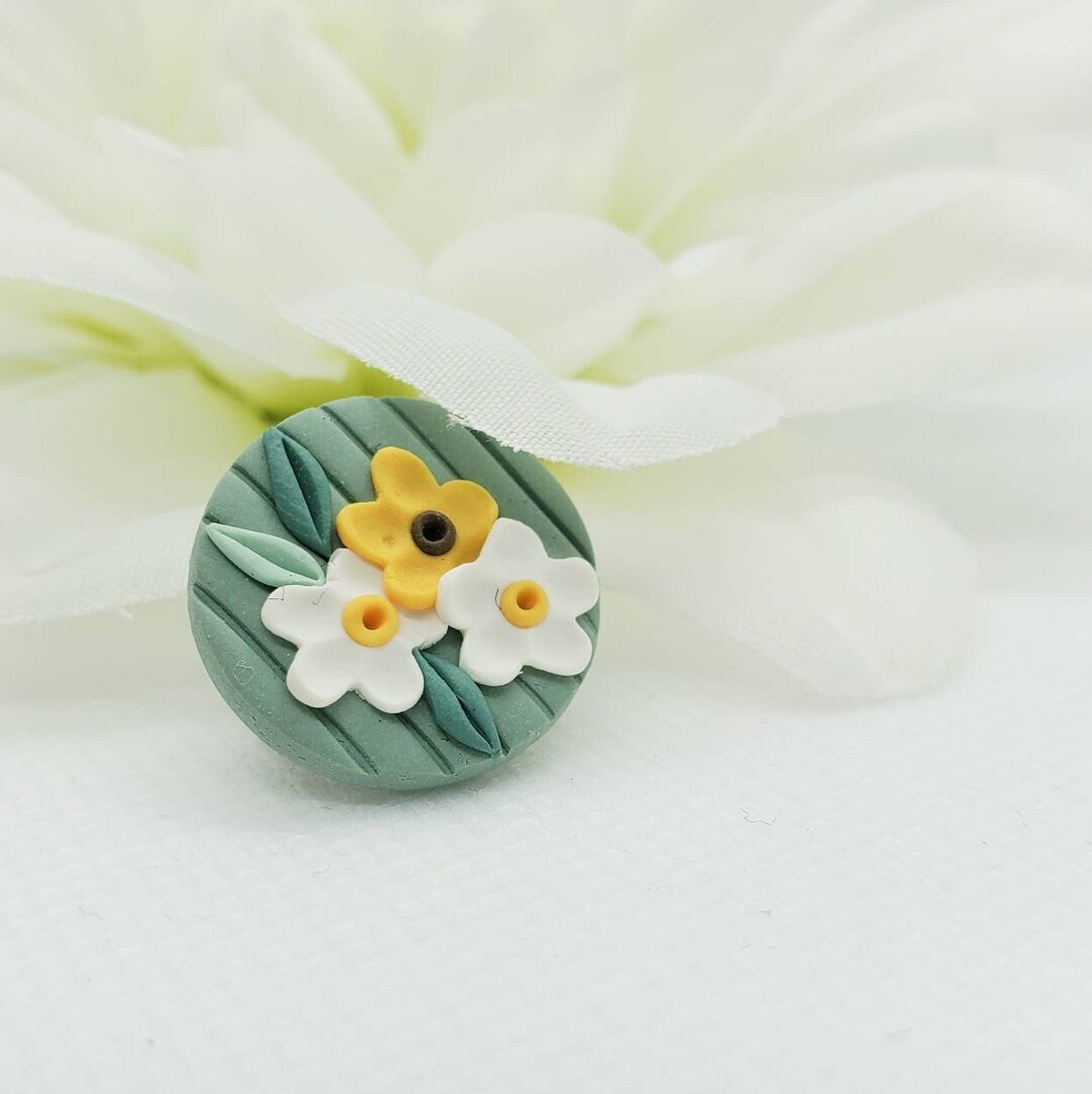 Floral Polymer Clay Brooch Pin Handmade Unique Jewelry Gift for Her ...