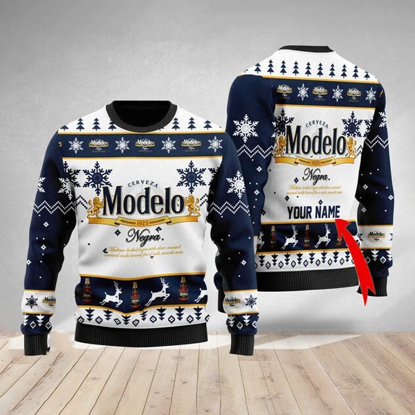Personalized Modelo Beer Christmas Ugly Sweater 3D, Christmas sold by ...