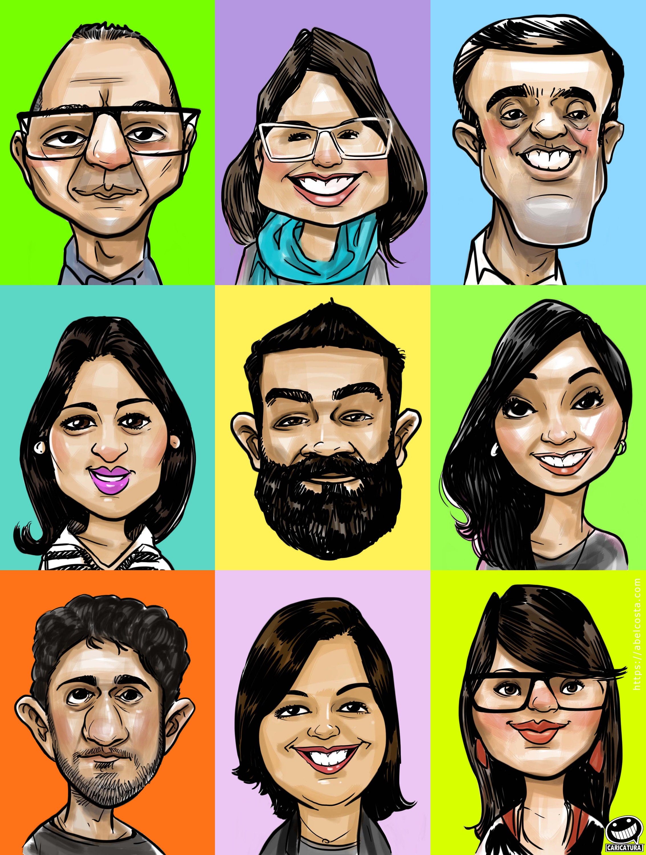 Pop Art Family Caricature Custom Family Art - Etsy