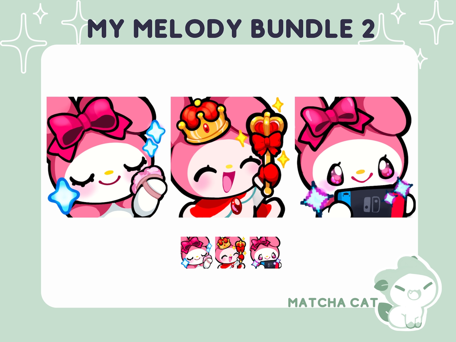 Kawaii Melody Emote Bundle 2 / Cute Emotes for Streaming on Twitch and ...
