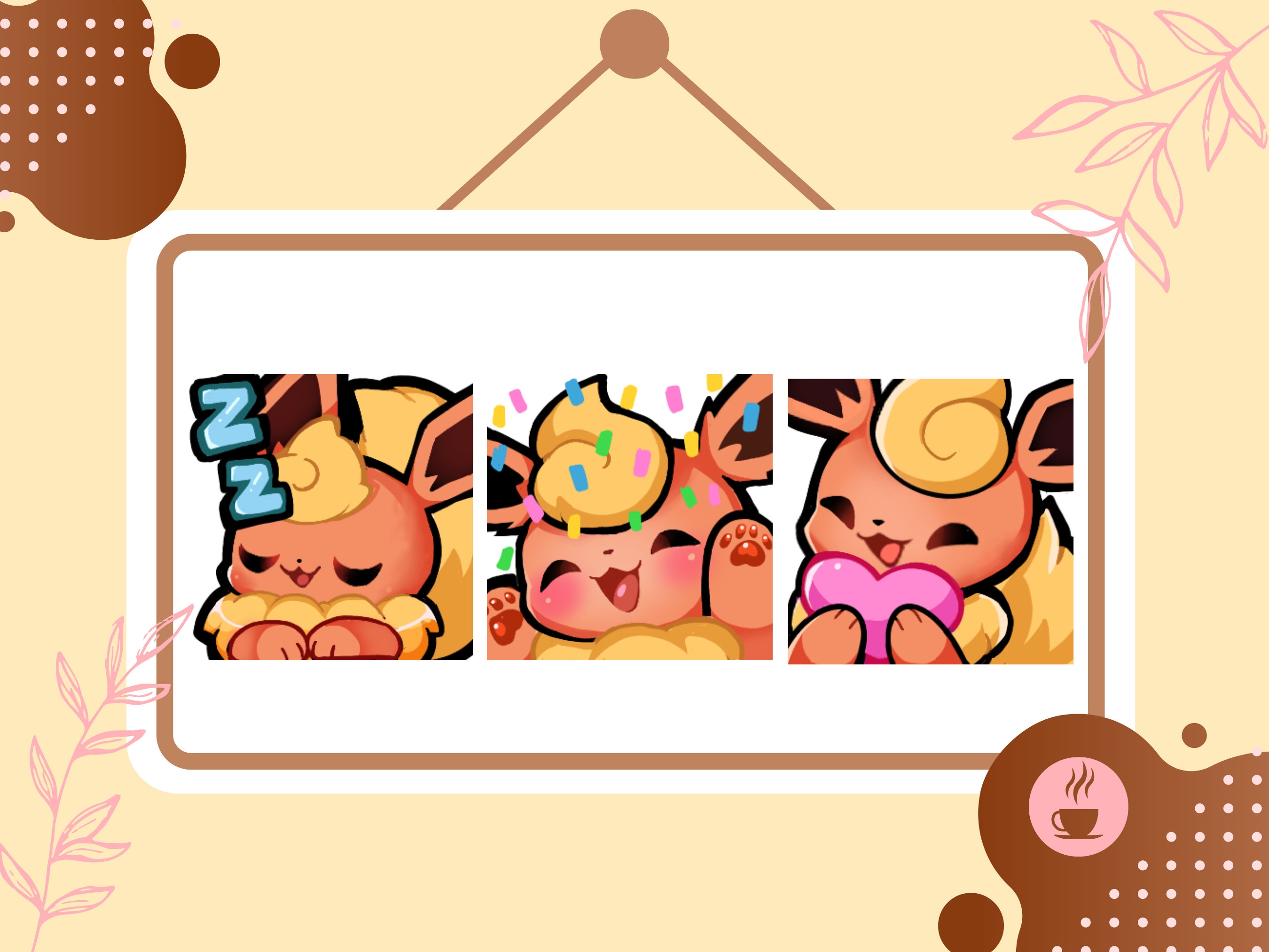 Flareon Emote Bundle / Cute Pokemon Emotes for Twitch and - Etsy