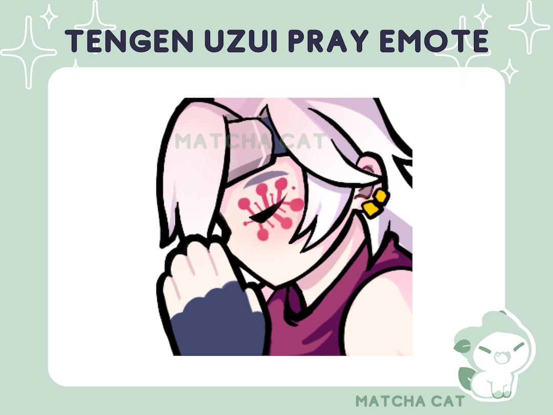 Tengen Pray Emote / Demon Anime Emote for Streaming on Twitch Discord ...