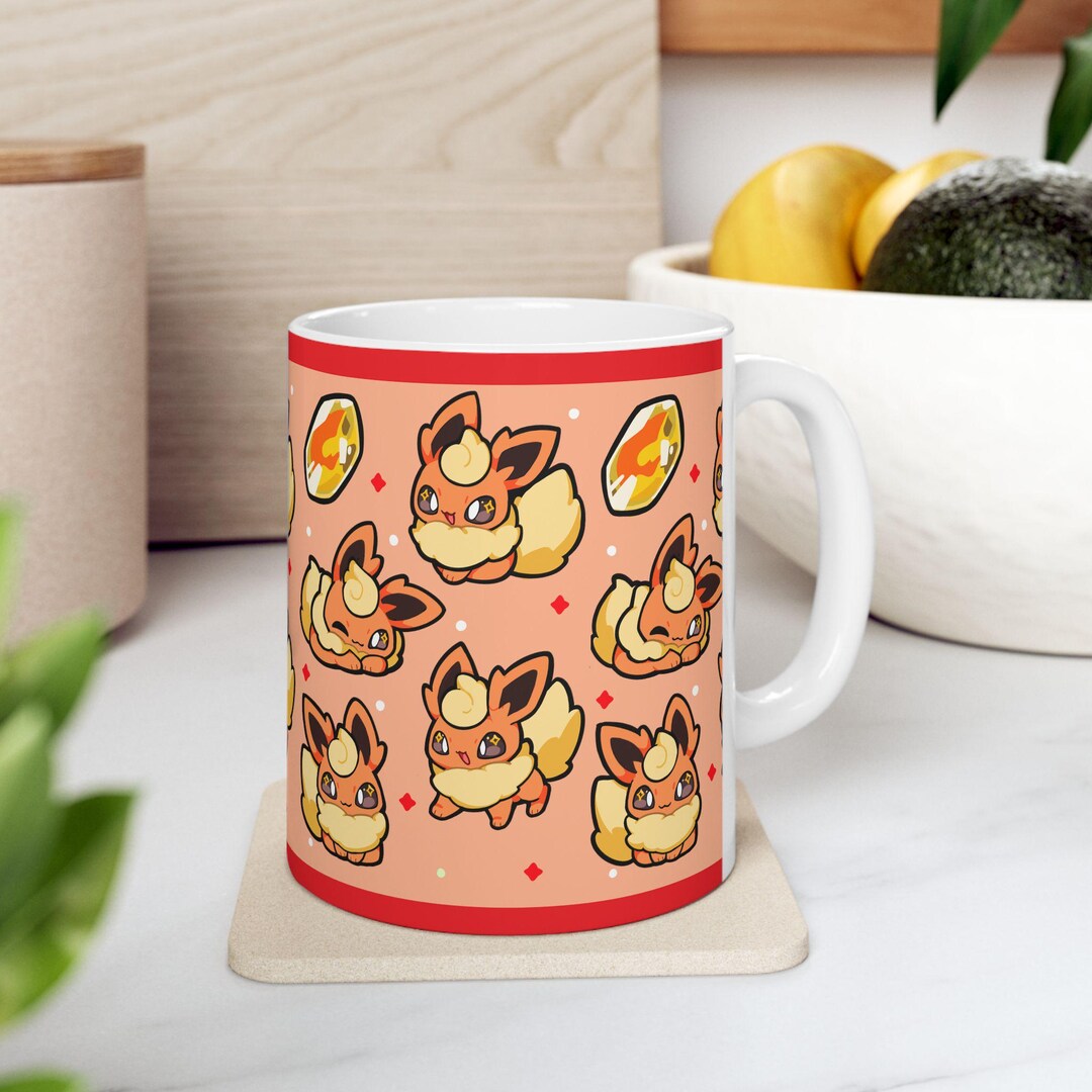 Flare 11oz Mug / Cute Home Decor POGO Eeveelutions Kawaii Design Gift ...