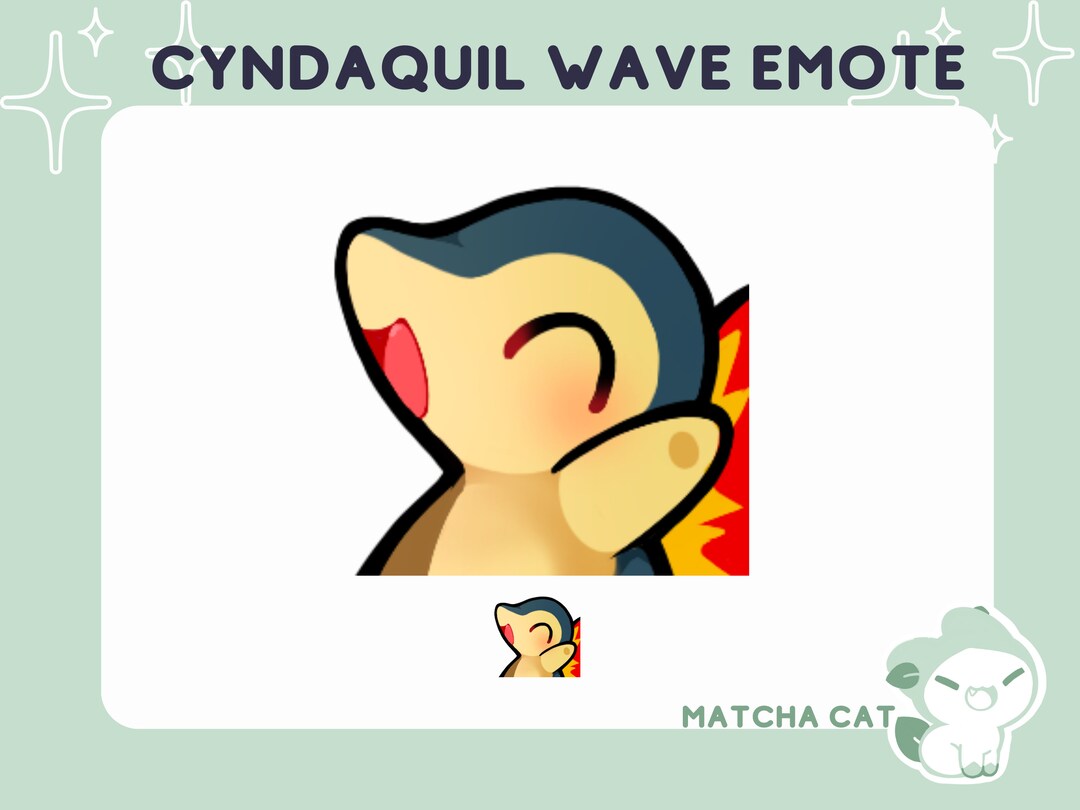 Cyndaquil Wave Emote / Cute Pokemon Emote for Streaming on Twitch or ...