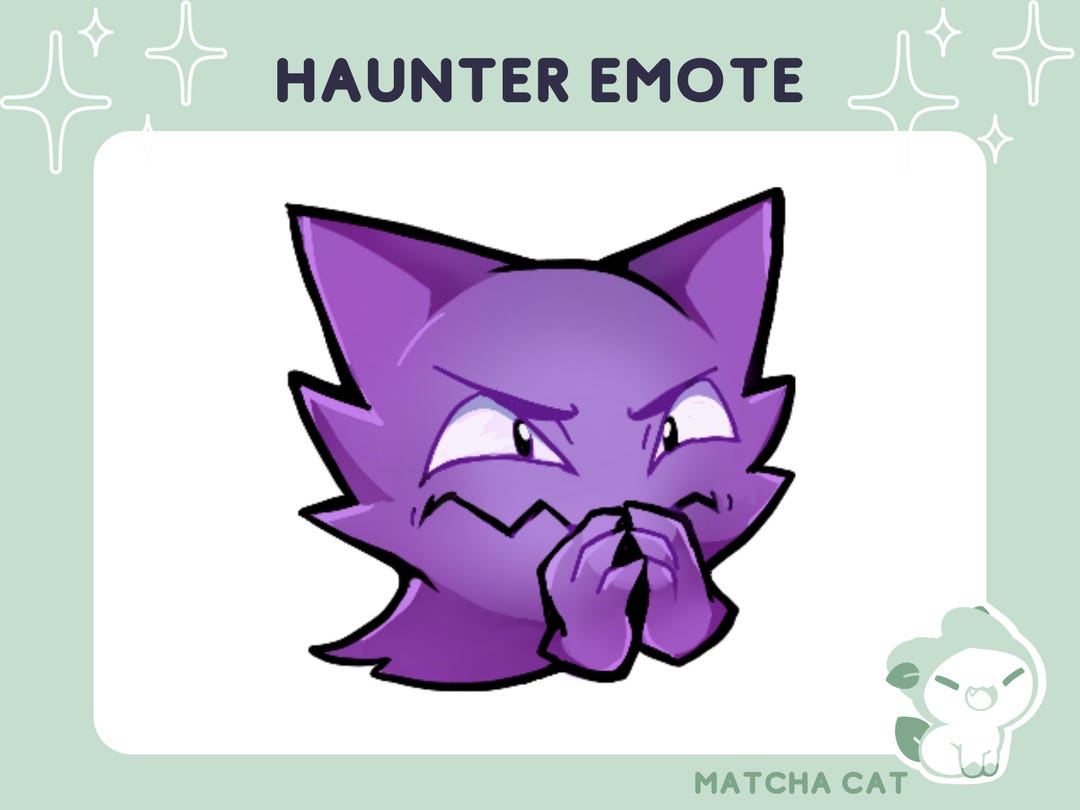 Haunter Emote / Cute Kawaii Poke Emote for Streaming on Twitch and ...